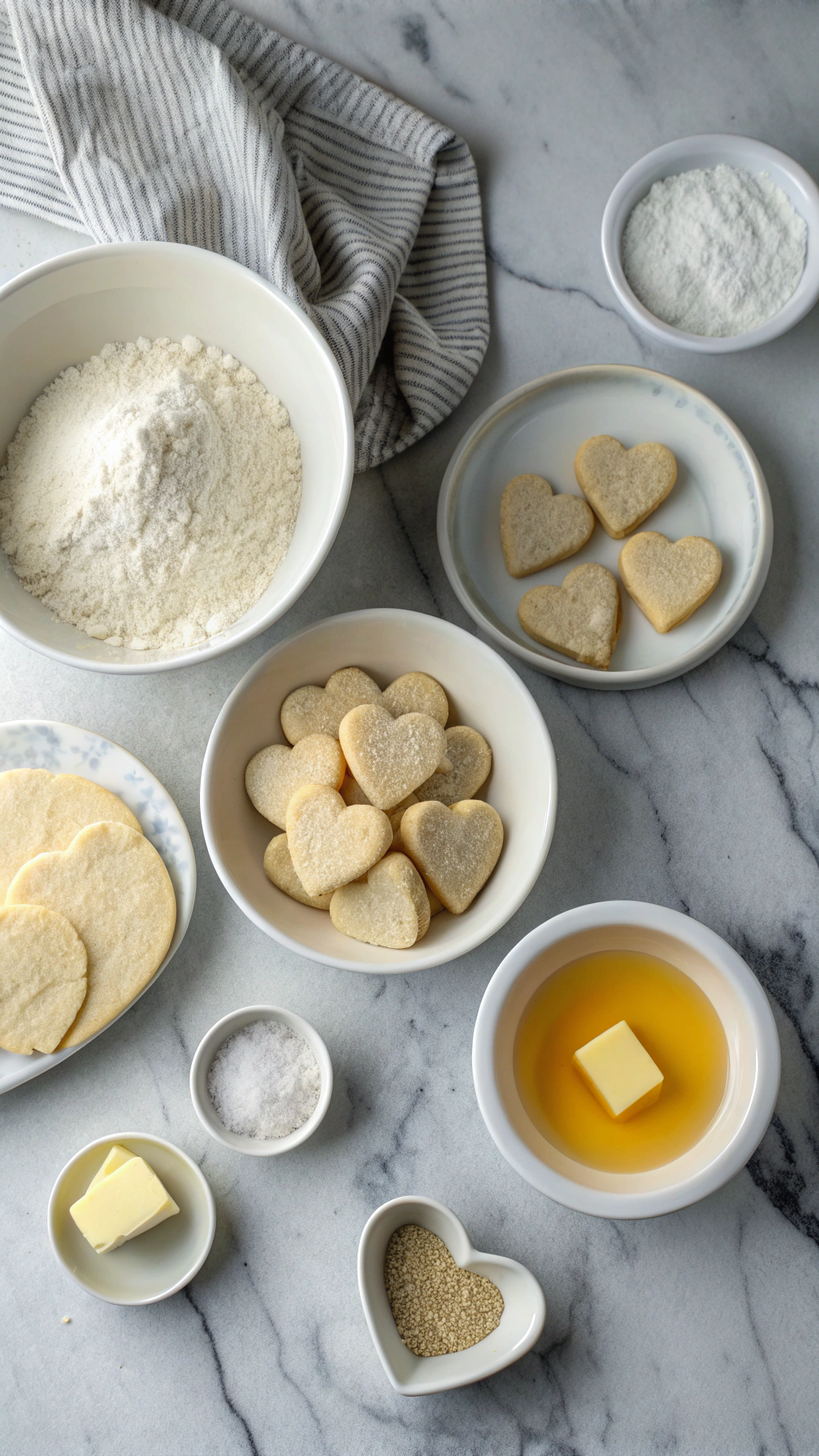 ⁣5 ingredient Valentines Shortbread Hearts Recipe 2026