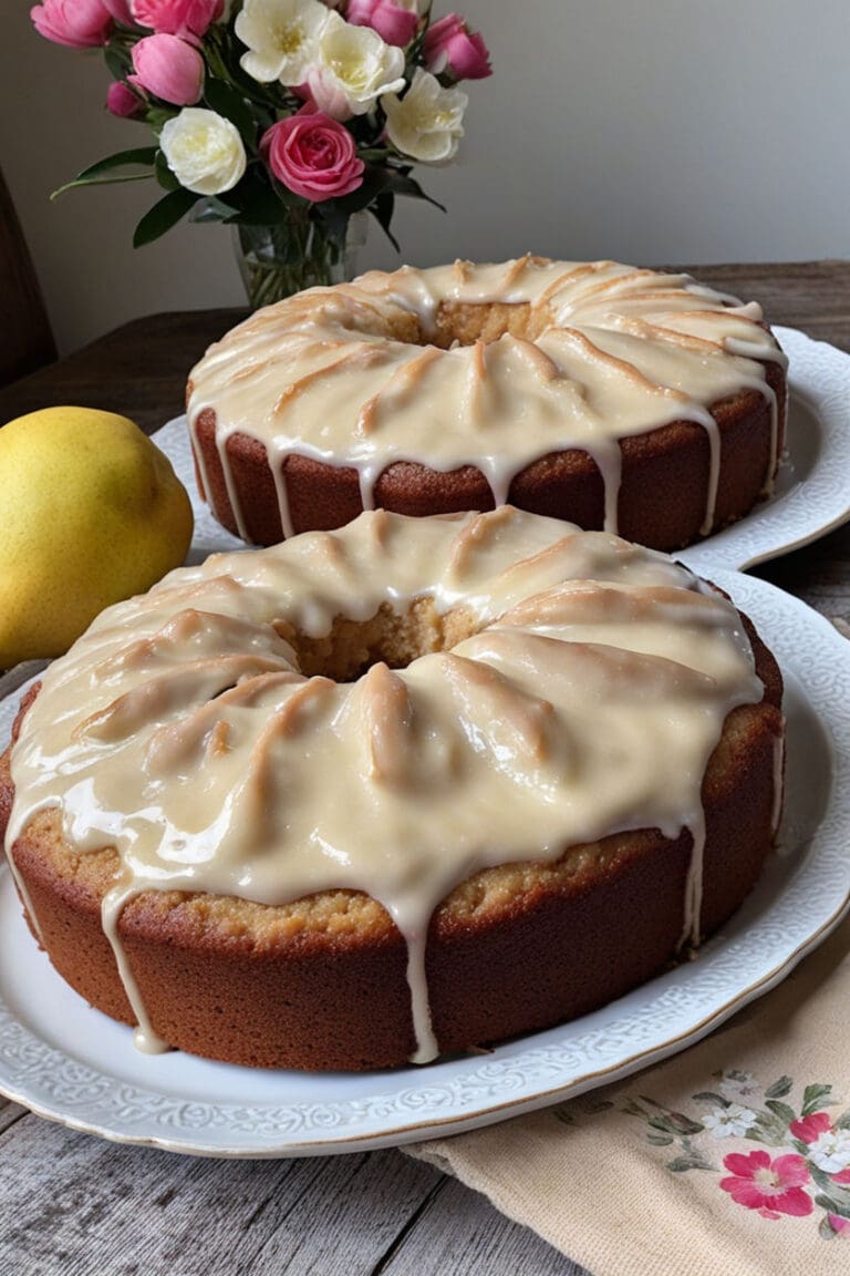 Pear Cake with Lemon Glaze Recipe 2026