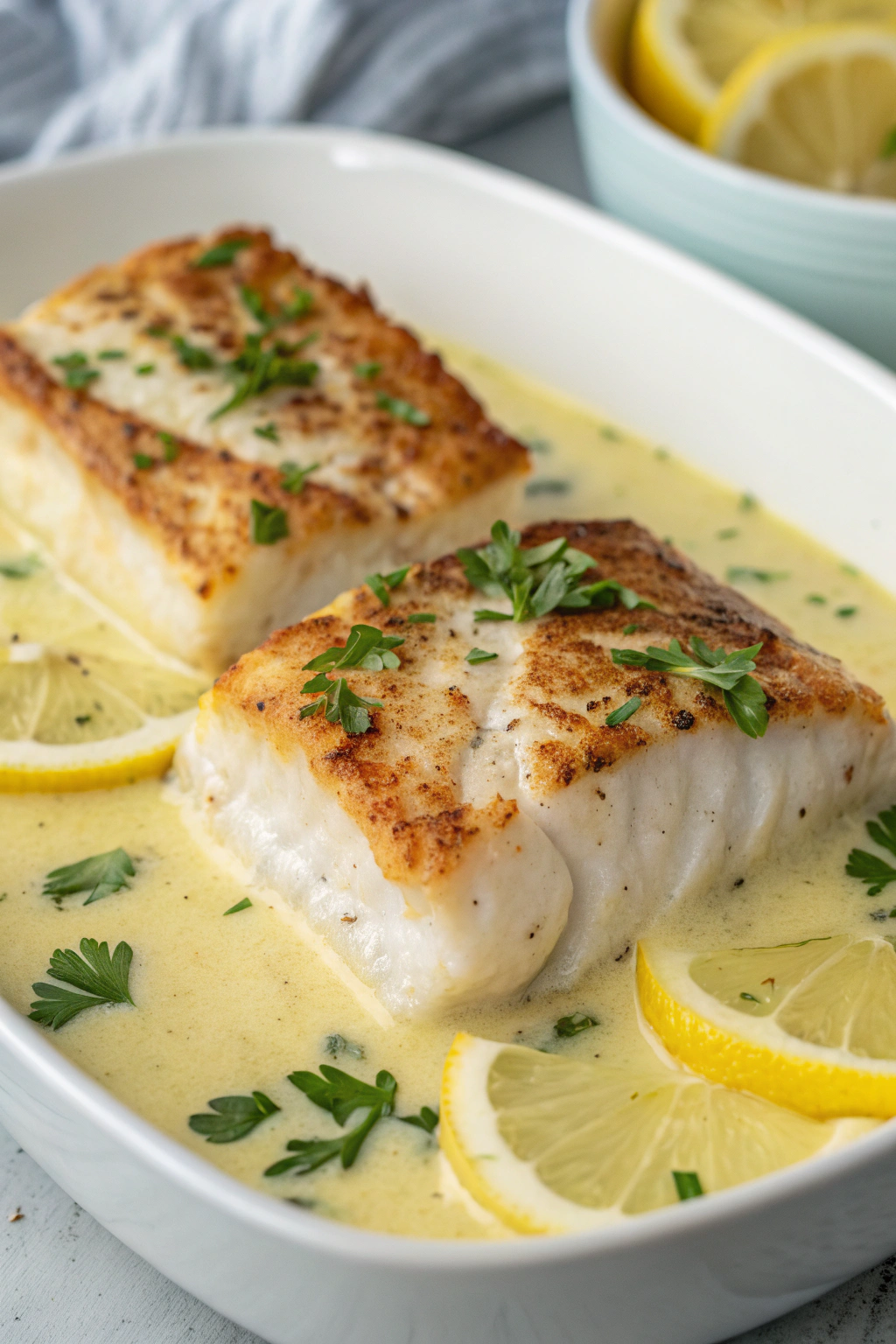 Baked Cod in Coconut Lemon Cream Sauce 2025